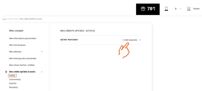 Comment consulter « Mes crédits » ? – Up Kalidea